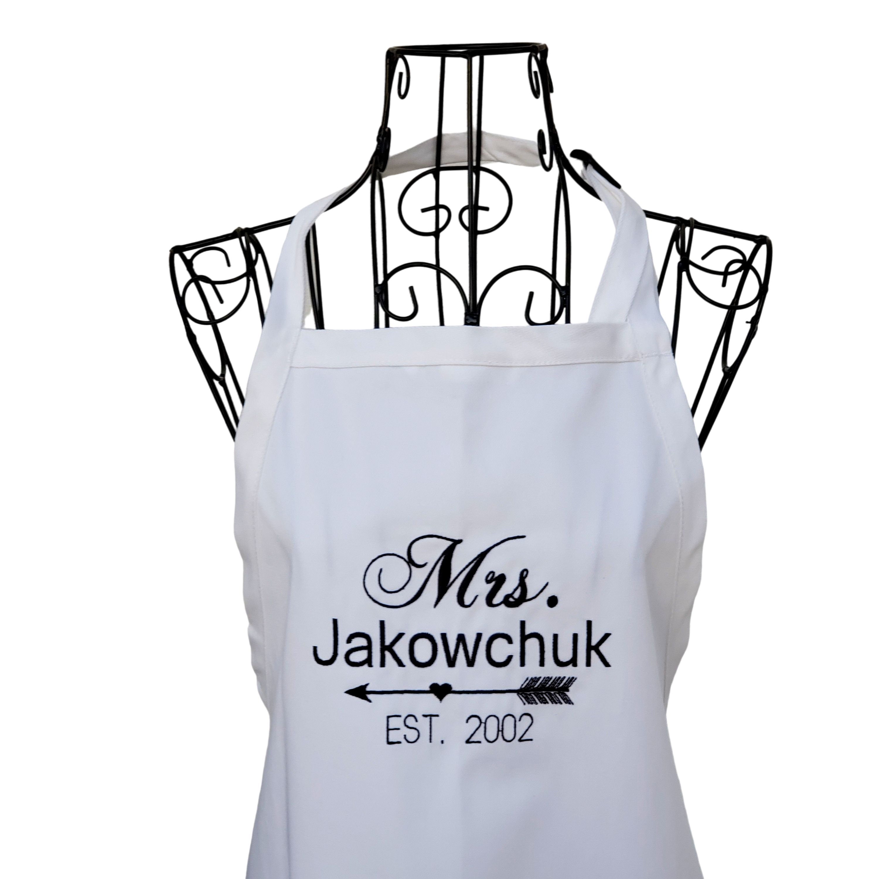 Personalized Mr. and Mrs. Embroidered Couples Apron Set – Life Has Just ...